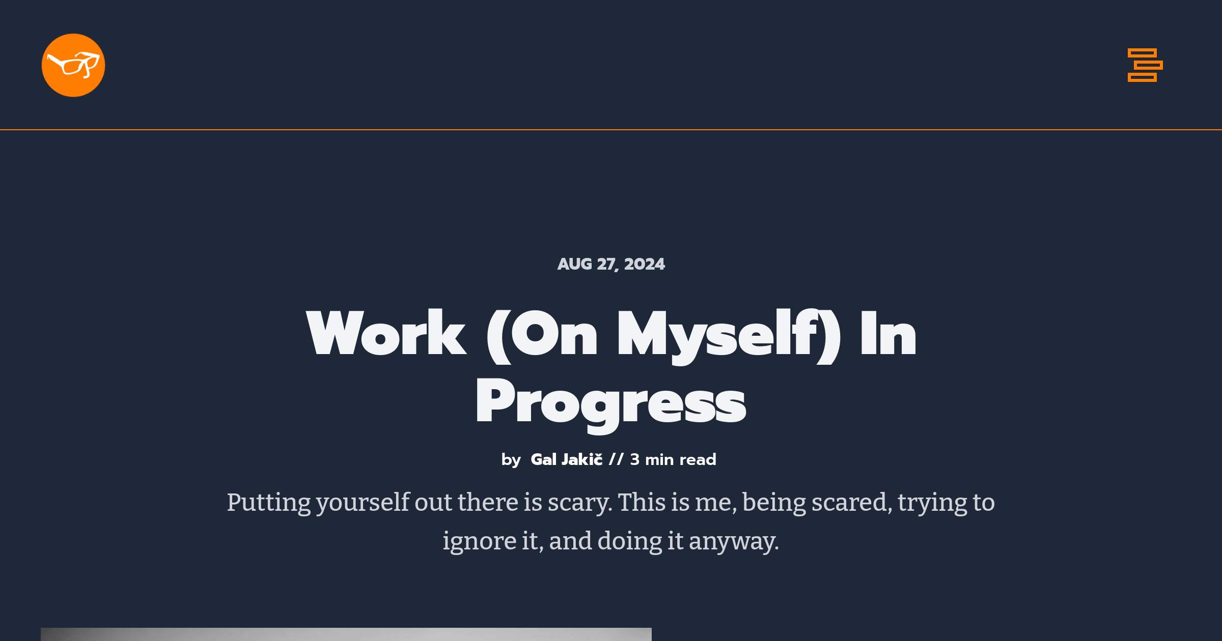 Work (On Myself) In Progress